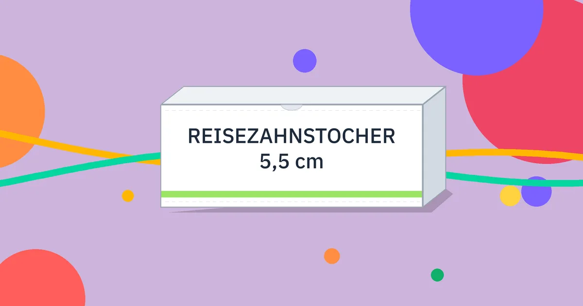 Symbolbild: Packung mit der Aufschrift REISEZAHNSTOCHER 5,5 cm (PZN 18432740) – Verfügbarkeit und Bezug in Apotheken in Frankfurt am Main