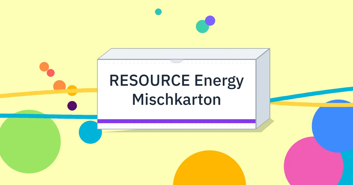 Symbolbild: Packung mit der Aufschrift RESOURCE Energy Mischkarton (PZN 00012925) – Verfügbarkeit und Bezug in Apotheken in Frankfurt am Main