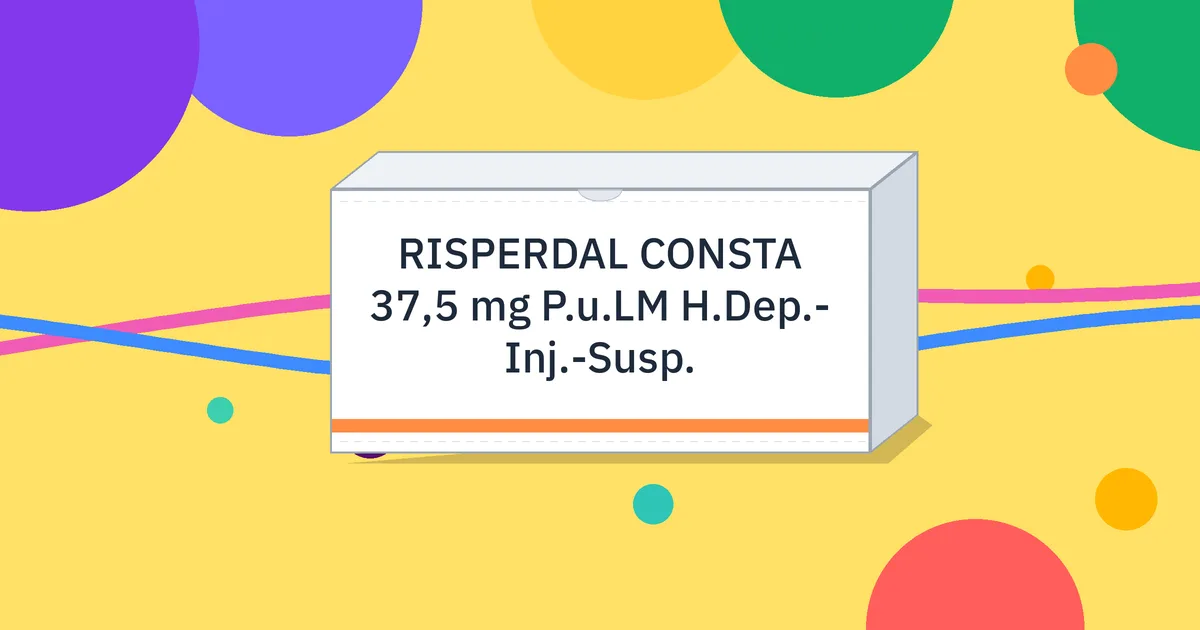 Symbolbild: Packung mit der Aufschrift RISPERDAL CONSTA 37,5 mg P.u.LM H.Dep.-Inj.-Susp. (PZN 11213058) – Verfügbarkeit und Bezug in Apotheken in Frankfurt am Main