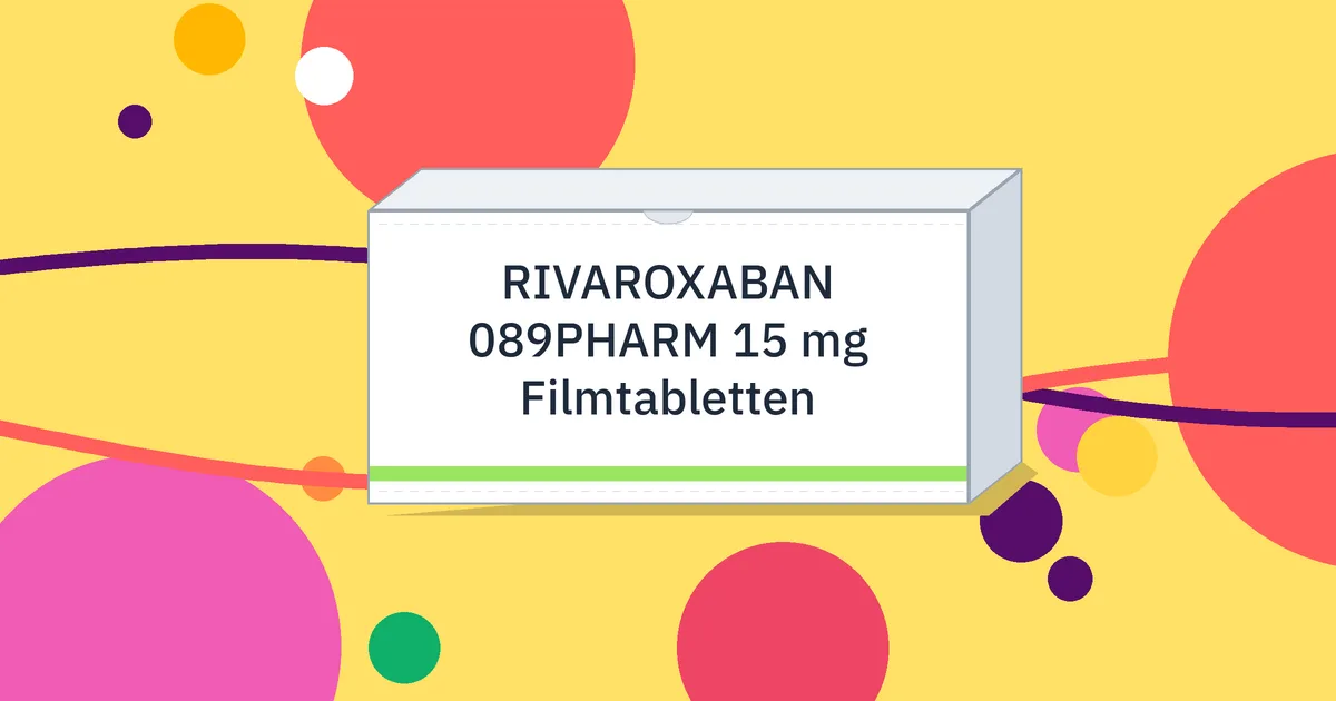 Symbolbild: Packung mit der Aufschrift RIVAROXABAN 089PHARM 15 mg Filmtabletten (PZN 18793099) – Verfügbarkeit und Bezug in Apotheken in Frankfurt am Main