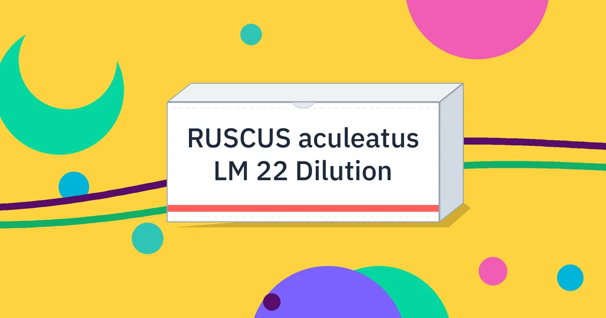 Symbolbild: Packung mit der Aufschrift RUSCUS aculeatus LM 22 Dilution (PZN 13173386) – Verfügbarkeit und Bezug in Apotheken in Frankfurt am Main