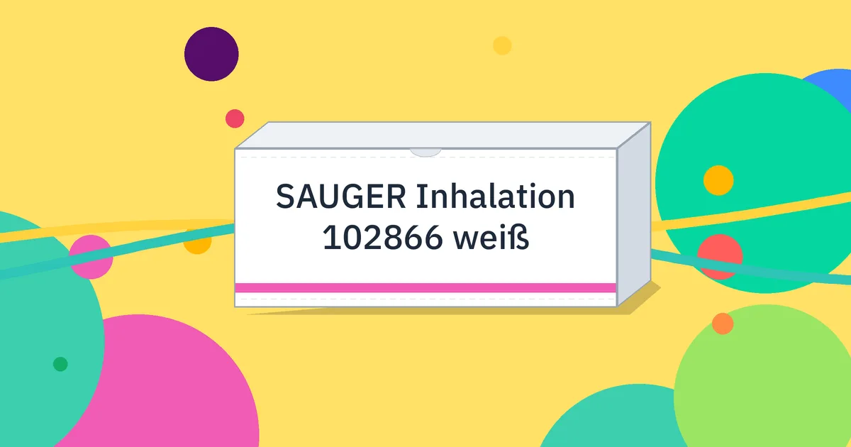 Symbolbild: Packung mit der Aufschrift SAUGER Inhalation 102866 weiß (PZN 03560320) – Verfügbarkeit und Bezug in Apotheken in Frankfurt am Main