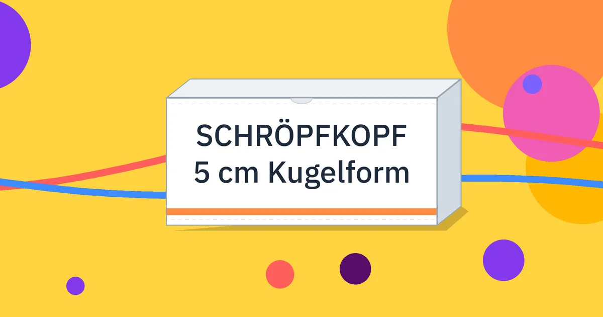 Symbolbild: Packung mit der Aufschrift SCHRÖPFKOPF 5 cm Kugelform (PZN 03137538) – Verfügbarkeit und Bezug in Apotheken in Frankfurt am Main