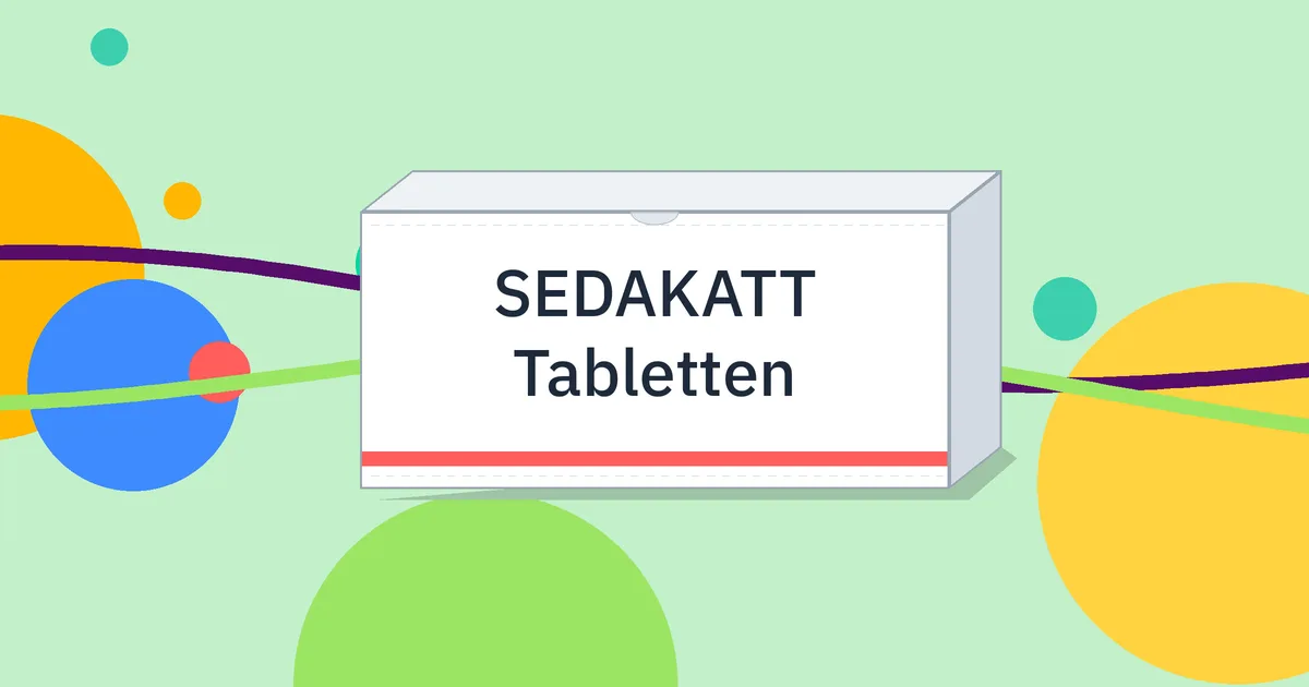 Symbolbild: Packung mit der Aufschrift SEDAKATT Tabletten (PZN 08421095) – Verfügbarkeit und Bezug in Apotheken in Frankfurt am Main