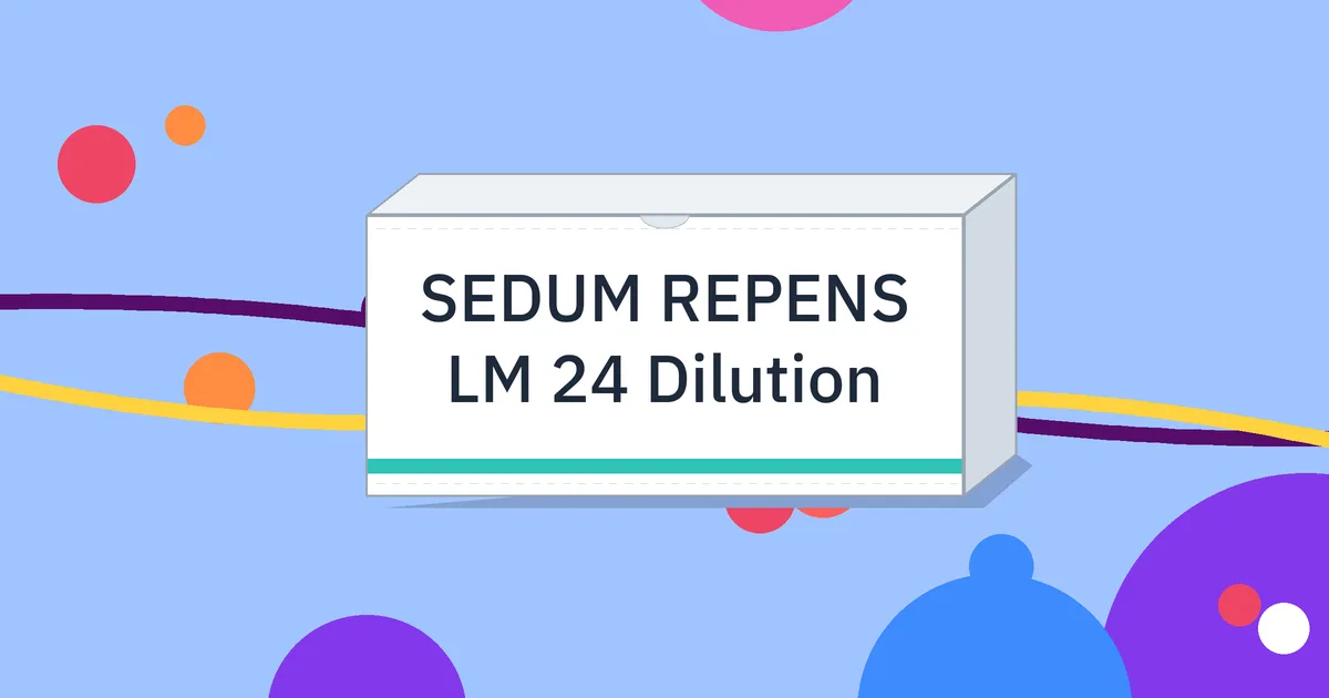 Symbolbild: Packung mit der Aufschrift SEDUM REPENS LM 24 Dilution (PZN 13693246) – Verfügbarkeit und Bezug in Apotheken in Frankfurt am Main