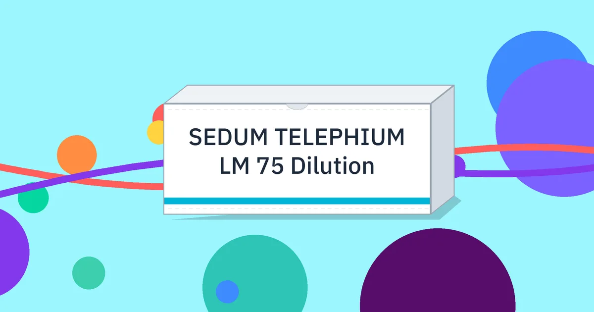 Symbolbild: Packung mit der Aufschrift SEDUM TELEPHIUM LM 75 Dilution (PZN 13694369) – Verfügbarkeit und Bezug in Apotheken in Frankfurt am Main