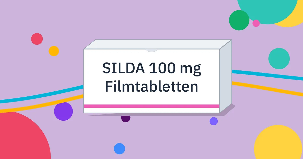 Symbolbild: Packung mit der Aufschrift SILDA 100 mg Filmtabletten (PZN 01795303) – Verfügbarkeit und Bezug in Apotheken in Frankfurt am Main