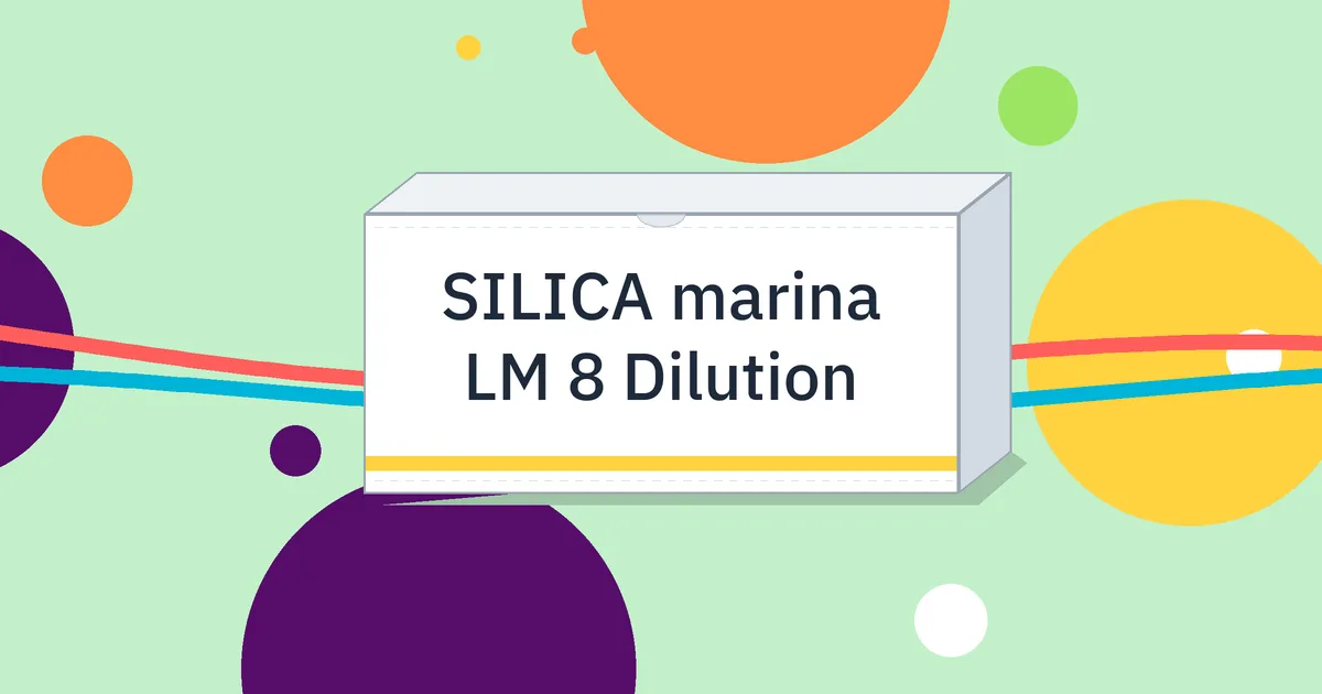 Symbolbild: Packung mit der Aufschrift SILICA marina LM 8 Dilution (PZN 13189683) – Verfügbarkeit und Bezug in Apotheken in Frankfurt am Main