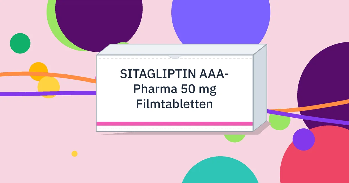 Symbolbild: Packung mit der Aufschrift SITAGLIPTIN AAA-Pharma 50 mg Filmtabletten (PZN 17878238) – Verfügbarkeit und Bezug in Apotheken in Frankfurt am Main