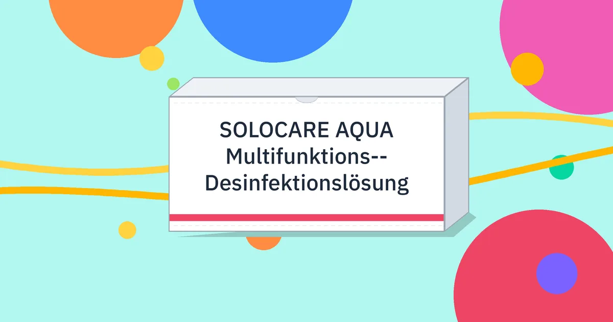Symbolbild: Packung mit der Aufschrift SOLOCARE AQUA Multifunktions--Desinfektionslösung (PZN 12726558) – Verfügbarkeit und Bezug in Apotheken in Frankfurt am Main