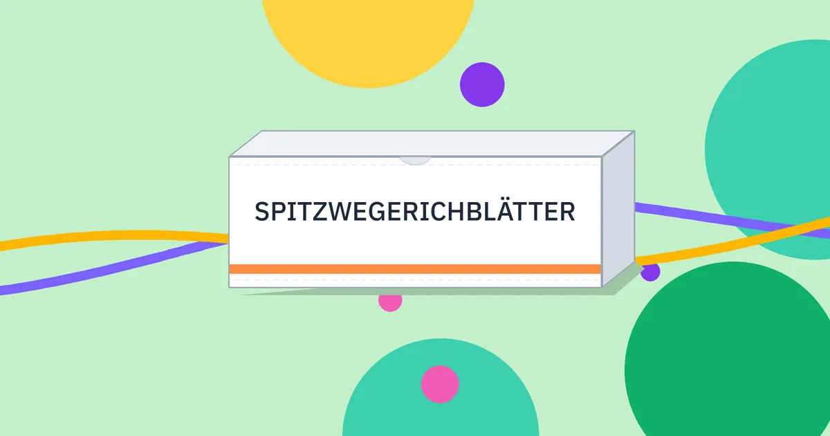 Symbolbild: Packung mit der Aufschrift SPITZWEGERICHBLÄTTER (PZN 08466028) – Verfügbarkeit und Bezug in Apotheken in Frankfurt am Main
