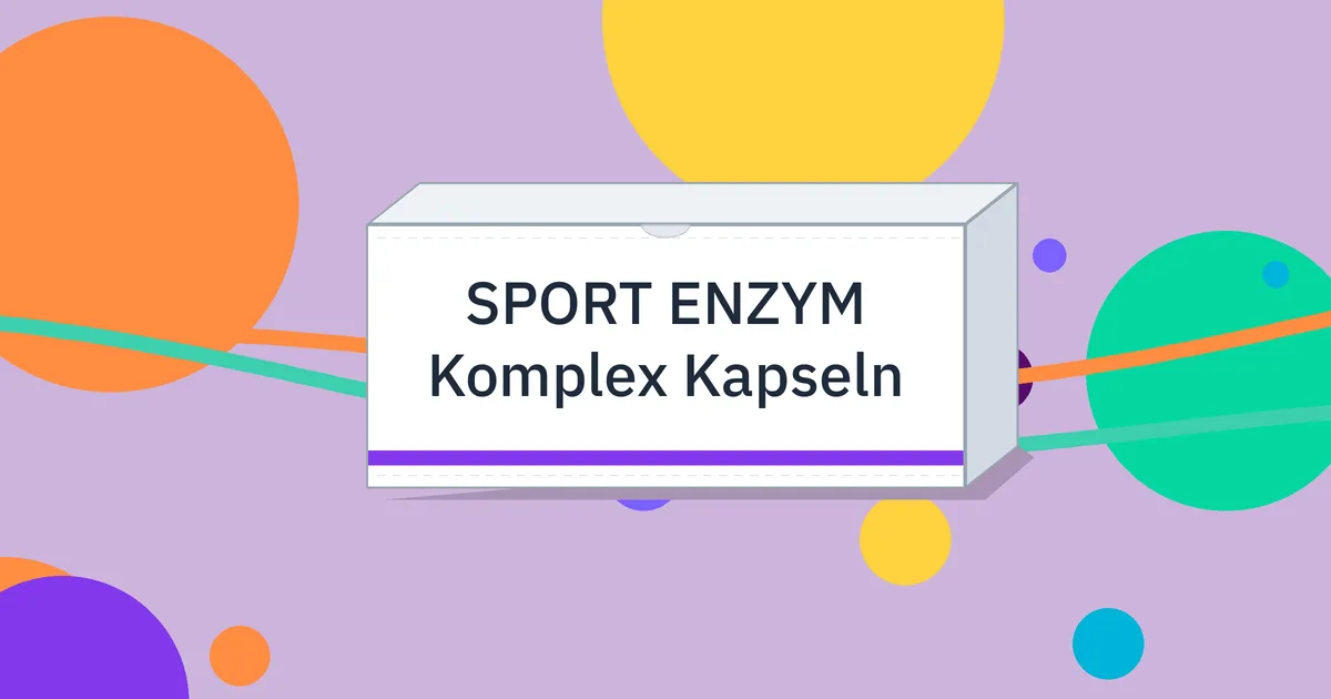 Symbolbild: Packung mit der Aufschrift SPORT ENZYM Komplex Kapseln (PZN 18486641) – Verfügbarkeit und Bezug in Apotheken in Frankfurt am Main