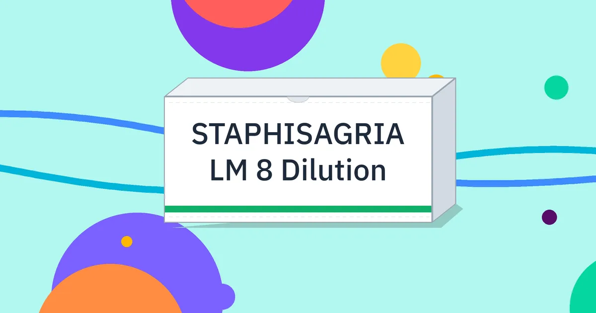 Symbolbild: Packung mit der Aufschrift STAPHISAGRIA LM 8 Dilution (PZN 13199575) – Verfügbarkeit und Bezug in Apotheken in Frankfurt am Main