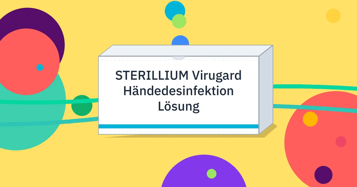 Symbolbild: Packung mit der Aufschrift STERILLIUM Virugard Händedesinfektion Lösung (PZN 07243036) – Verfügbarkeit und Bezug in Apotheken in Frankfurt am Main