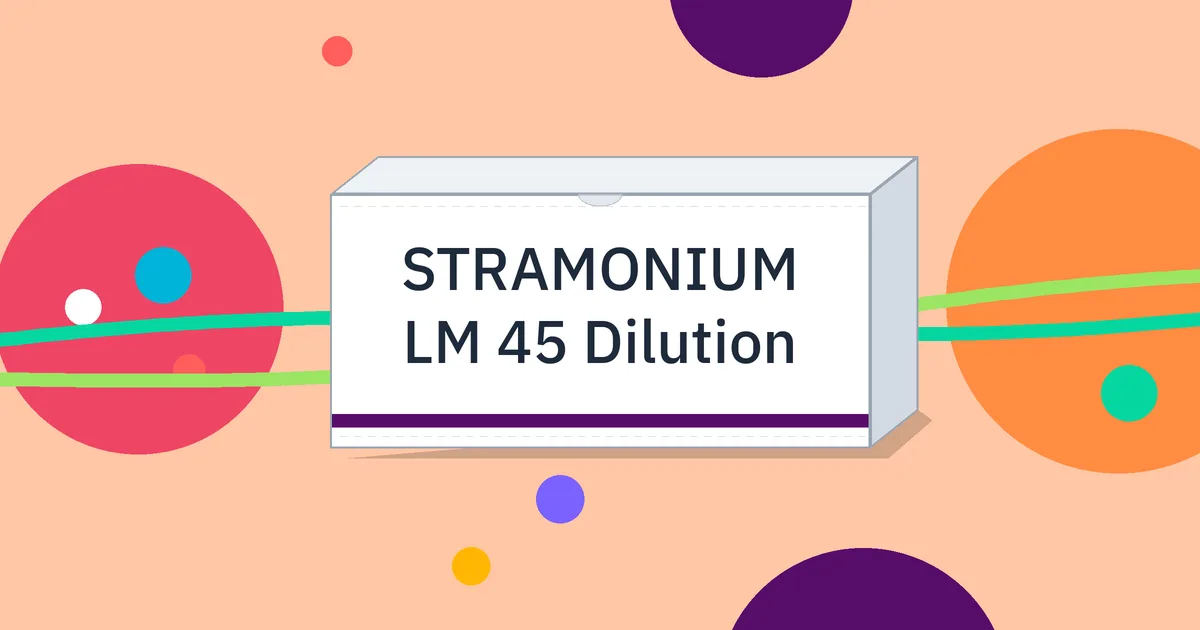 Symbolbild: Packung mit der Aufschrift STRAMONIUM LM 45 Dilution (PZN 13202030) – Verfügbarkeit und Bezug in Apotheken in Frankfurt am Main