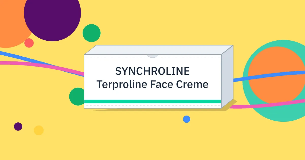 Symbolbild: Packung mit der Aufschrift SYNCHROLINE Terproline Face Creme (PZN 00328261) – Verfügbarkeit und Bezug in Apotheken in Frankfurt am Main