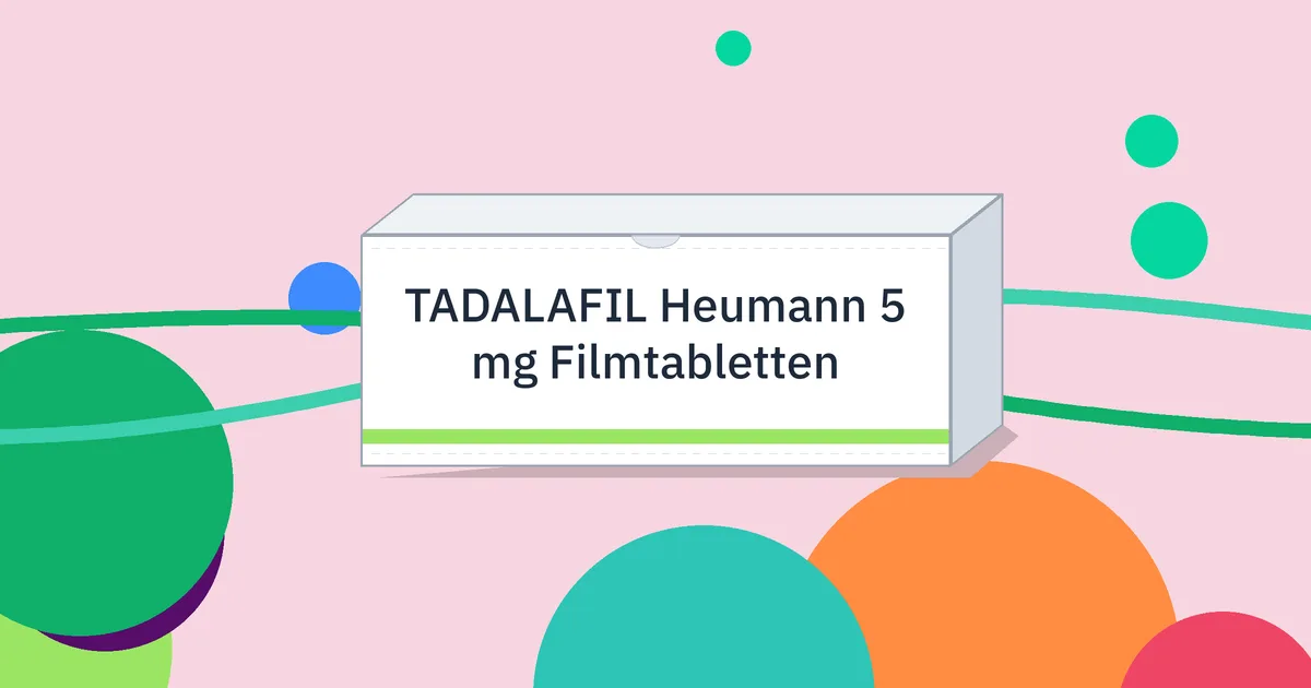 Symbolbild: Packung mit der Aufschrift TADALAFIL Heumann 5 mg Filmtabletten (PZN 13925751) – Verfügbarkeit und Bezug in Apotheken in Frankfurt am Main