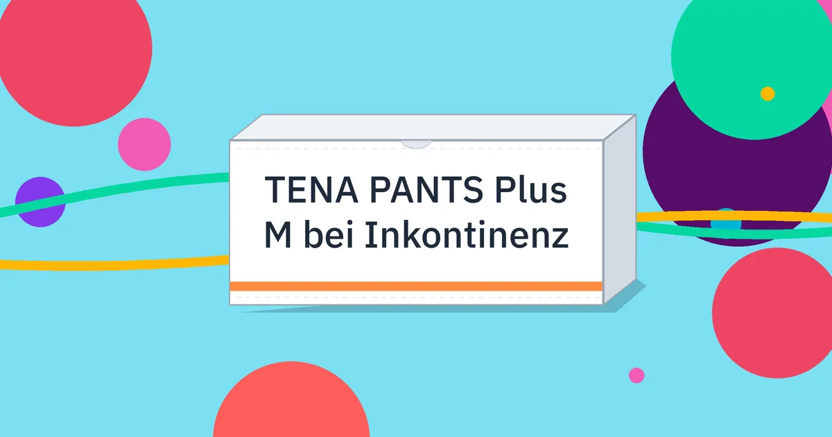 Symbolbild: Packung mit der Aufschrift TENA PANTS Plus M bei Inkontinenz (PZN 07515150) – Verfügbarkeit und Bezug in Apotheken in Frankfurt am Main
