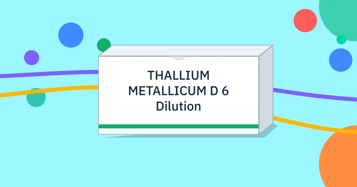 Symbolbild: Packung mit der Aufschrift THALLIUM METALLICUM D 6 Dilution (PZN 04240149) – Verfügbarkeit und Bezug in Apotheken in Frankfurt am Main