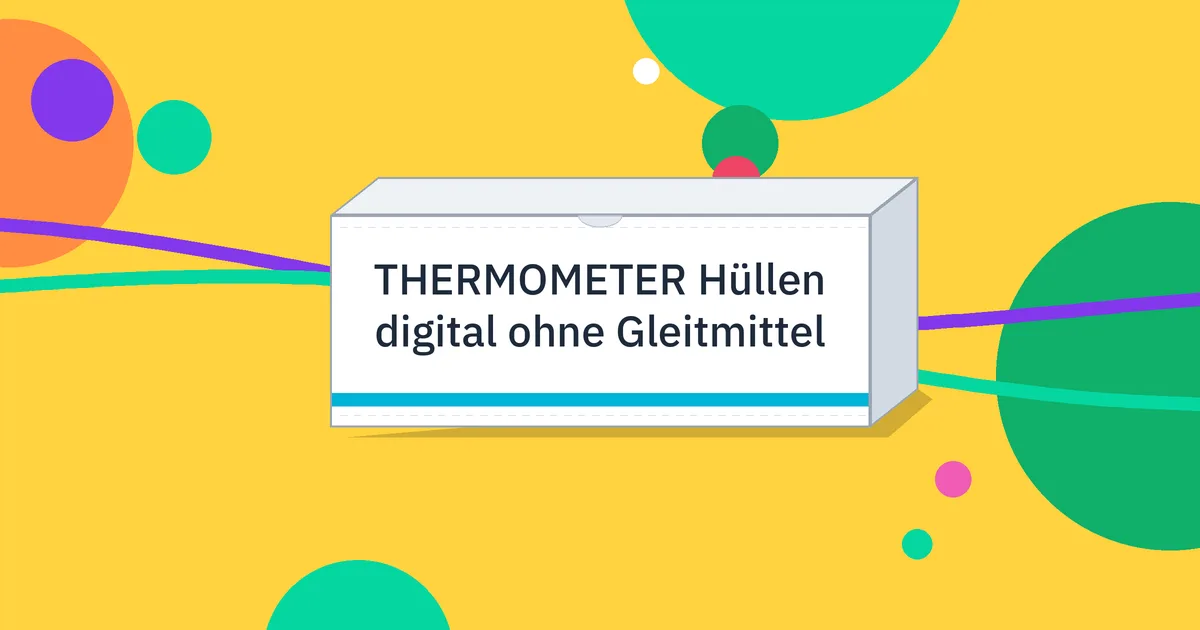 Symbolbild: Packung mit der Aufschrift THERMOMETER Hüllen digital ohne Gleitmittel (PZN 09897256) – Verfügbarkeit und Bezug in Apotheken in Frankfurt am Main