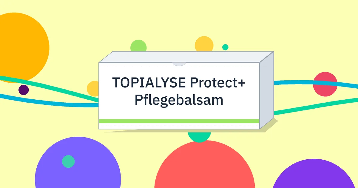 Symbolbild: Packung mit der Aufschrift TOPIALYSE Protect+ Pflegebalsam (PZN 20788622) – Verfügbarkeit und Bezug in Apotheken in Frankfurt am Main