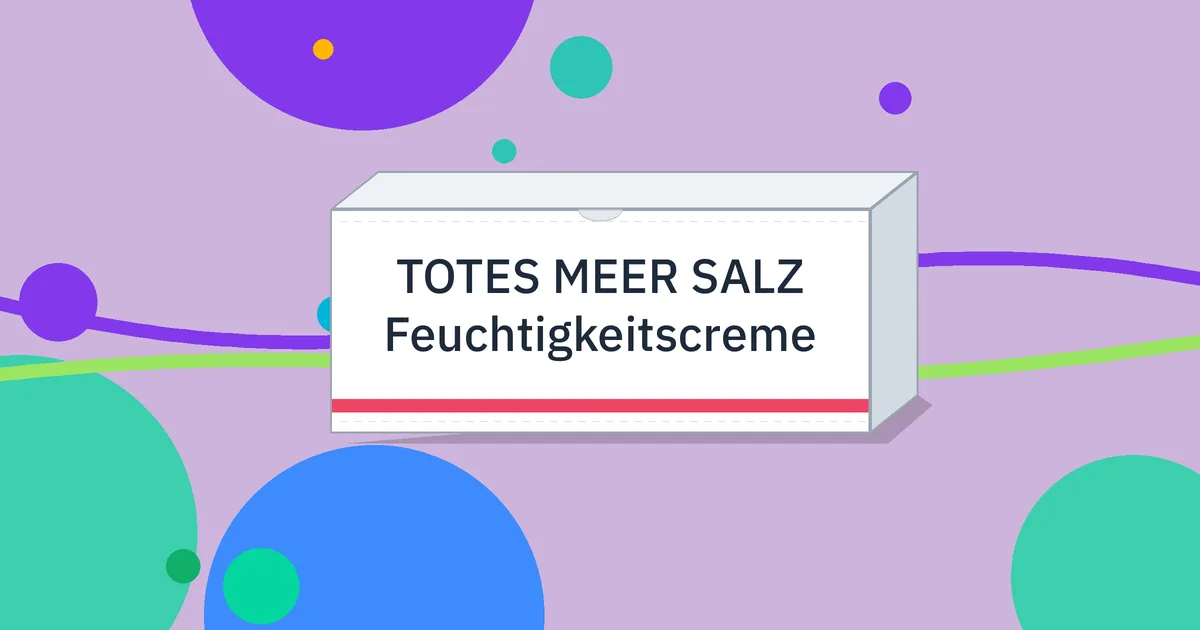 Symbolbild: Packung mit der Aufschrift TOTES MEER SALZ Feuchtigkeitscreme (PZN 08419017) – Verfügbarkeit und Bezug in Apotheken in Frankfurt am Main