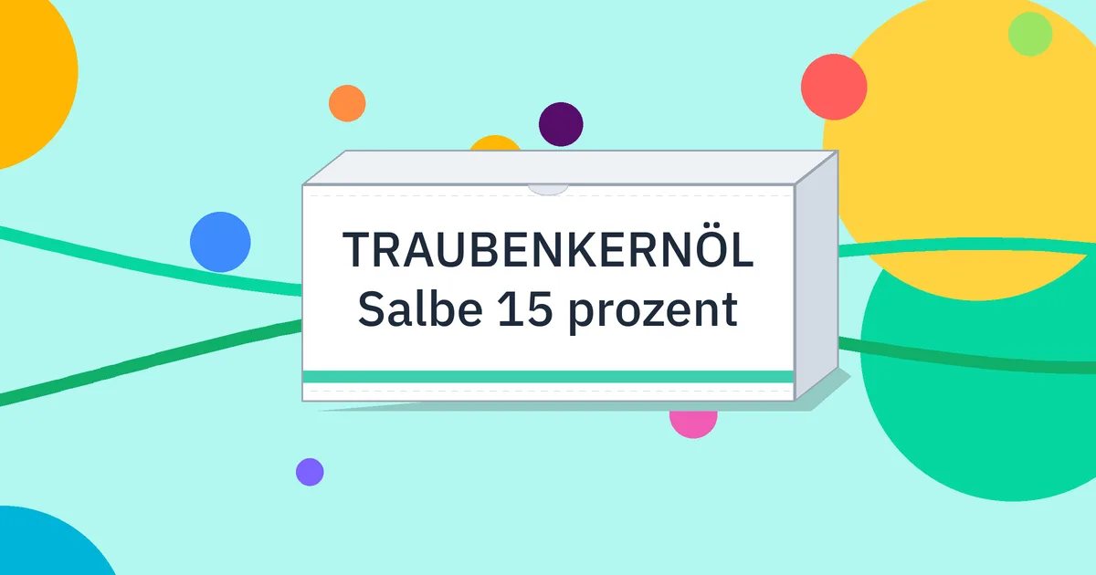 Symbolbild: Packung mit der Aufschrift TRAUBENKERNÖL Salbe 15 prozent (PZN 17991897) – Verfügbarkeit und Bezug in Apotheken in Frankfurt am Main