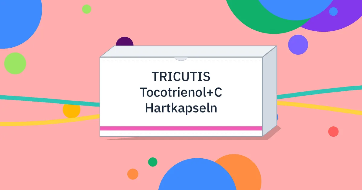 Symbolbild: Packung mit der Aufschrift TRICUTIS Tocotrienol+C Hartkapseln (PZN 16142601) – Verfügbarkeit und Bezug in Apotheken in Frankfurt am Main