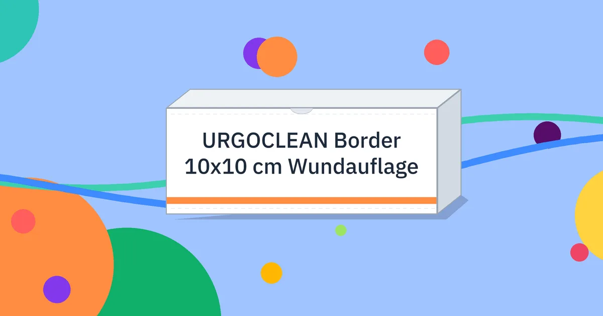 Symbolbild: Packung mit der Aufschrift URGOCLEAN Border 10x10 cm Wundauflage (PZN 20299596) – Verfügbarkeit und Bezug in Apotheken in Frankfurt am Main