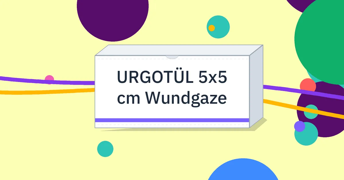 Symbolbild: Packung mit der Aufschrift URGOTÜL 5x5 cm Wundgaze (PZN 17639769) – Verfügbarkeit und Bezug in Apotheken in Frankfurt am Main