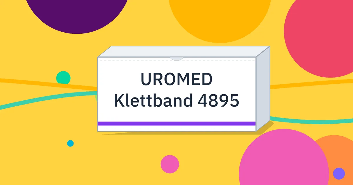 Symbolbild: Packung mit der Aufschrift UROMED Klettband 4895 (PZN 00051836) – Verfügbarkeit und Bezug in Apotheken in Frankfurt am Main