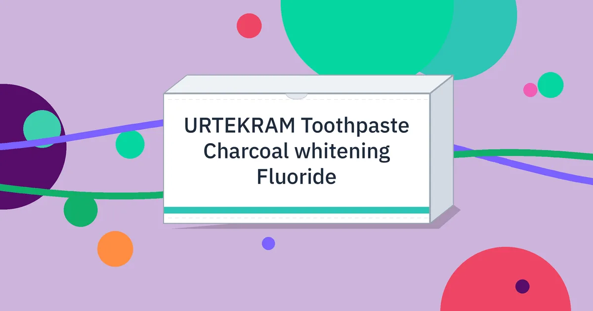 Symbolbild: Packung mit der Aufschrift URTEKRAM Toothpaste Charcoal whitening Fluoride (PZN 20293748) – Verfügbarkeit und Bezug in Apotheken in Frankfurt am Main