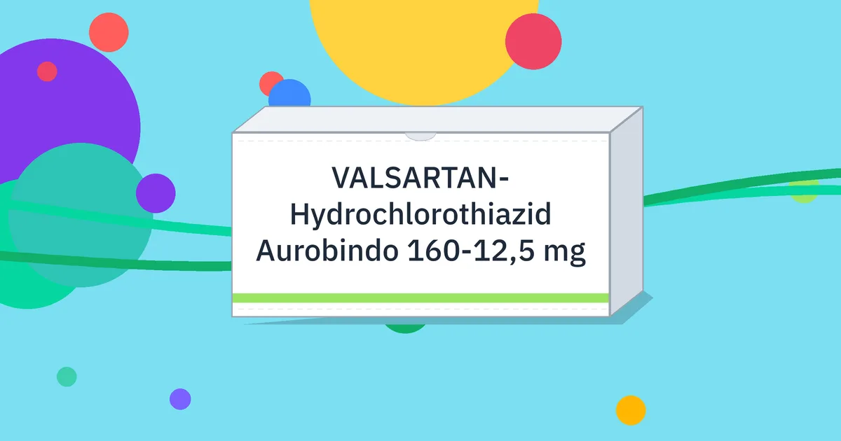 Symbolbild: Packung mit der Aufschrift VALSARTAN-Hydrochlorothiazid Aurobindo 160-12,5 mg (PZN 18429011) – Verfügbarkeit und Bezug in Apotheken in Frankfurt am Main