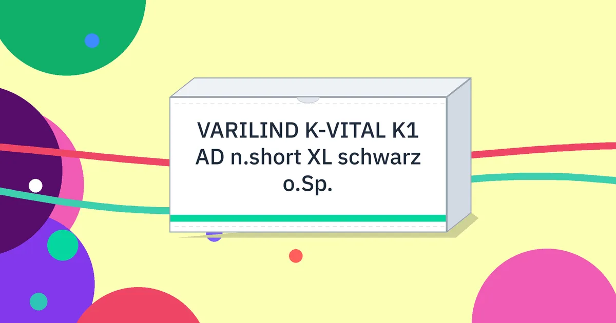 Symbolbild: Packung mit der Aufschrift VARILIND K-VITAL K1 AD n.short XL schwarz o.Sp. (PZN 20566809) – Verfügbarkeit und Bezug in Apotheken in Frankfurt am Main