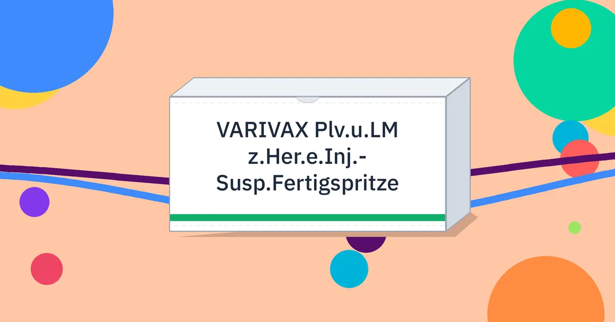 Symbolbild: Packung mit der Aufschrift VARIVAX Plv.u.LM z.Her.e.Inj.-Susp.Fertigspritze (PZN 18829288) – Verfügbarkeit und Bezug in Apotheken in Frankfurt am Main