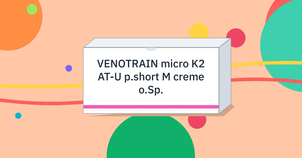 Symbolbild: Packung mit der Aufschrift VENOTRAIN micro K2 AT-U p.short M creme o.Sp. (PZN 05708956) – Verfügbarkeit und Bezug in Apotheken in Frankfurt am Main
