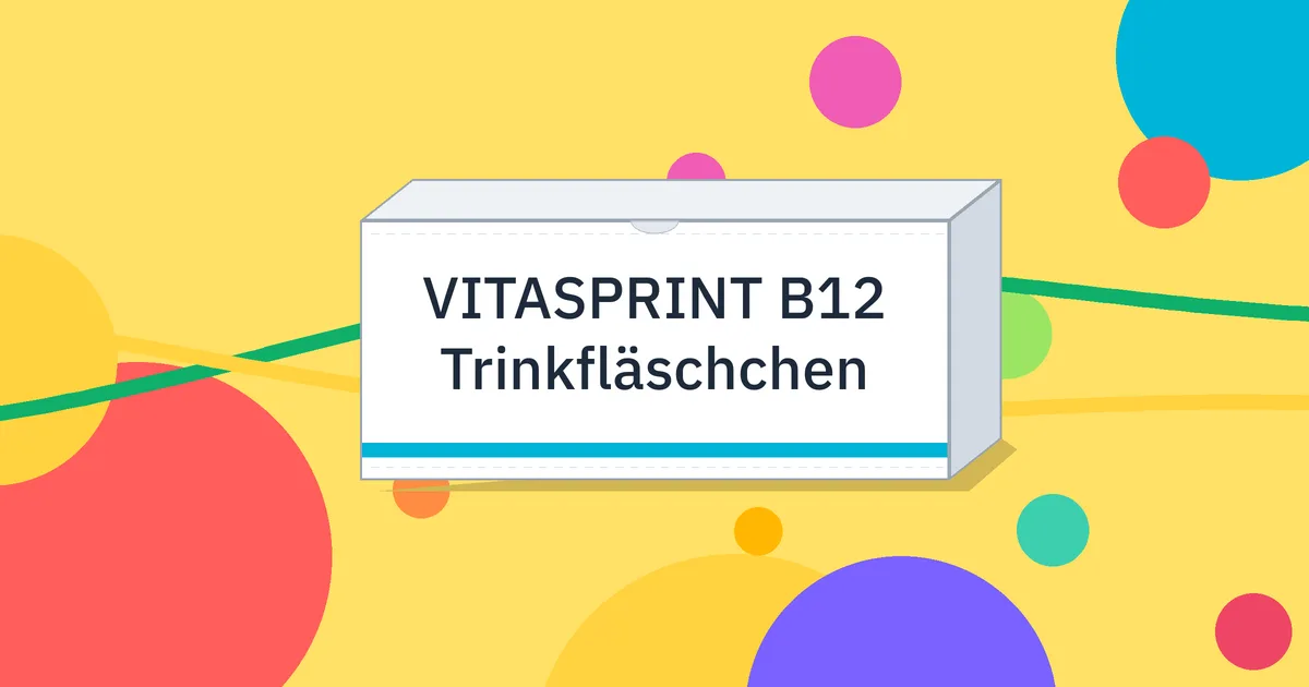 Symbolbild: Packung mit der Aufschrift VITASPRINT B12 Trinkfläschchen (PZN 03014126) – Verfügbarkeit und Bezug in Apotheken in Frankfurt am Main
