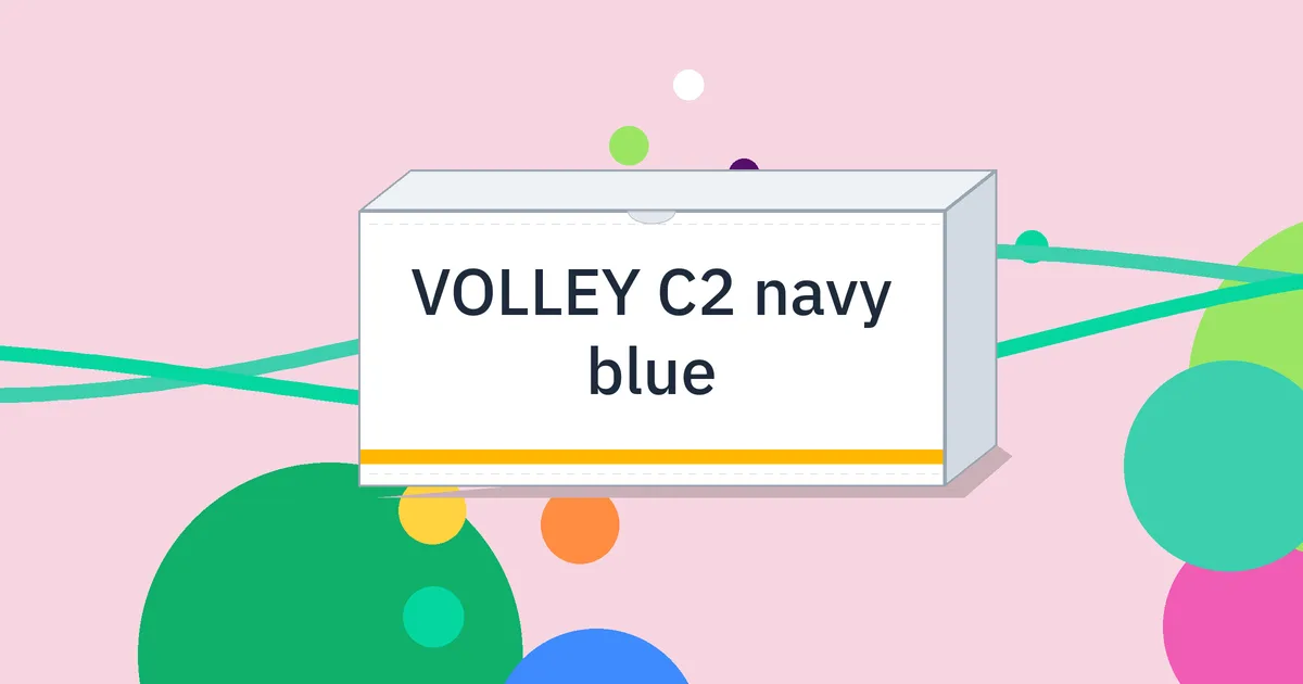 Symbolbild: Packung mit der Aufschrift VOLLEY C2 navy blue (PZN 20220844) – Verfügbarkeit und Bezug in Apotheken in Frankfurt am Main