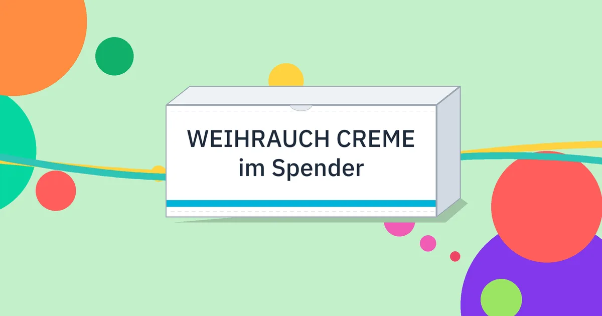 Symbolbild: Packung mit der Aufschrift WEIHRAUCH CREME im Spender (PZN 17272234) – Verfügbarkeit und Bezug in Apotheken in Frankfurt am Main