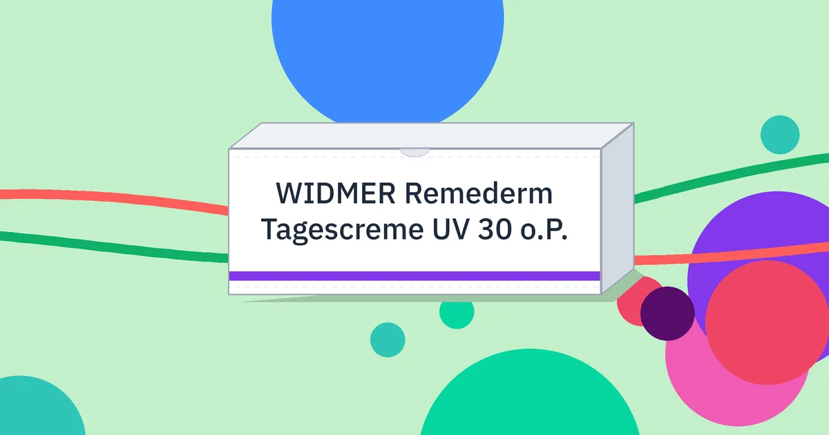 Symbolbild: Packung mit der Aufschrift WIDMER Remederm Tagescreme UV 30 o.P. (PZN 18442448) – Verfügbarkeit und Bezug in Apotheken in Frankfurt am Main