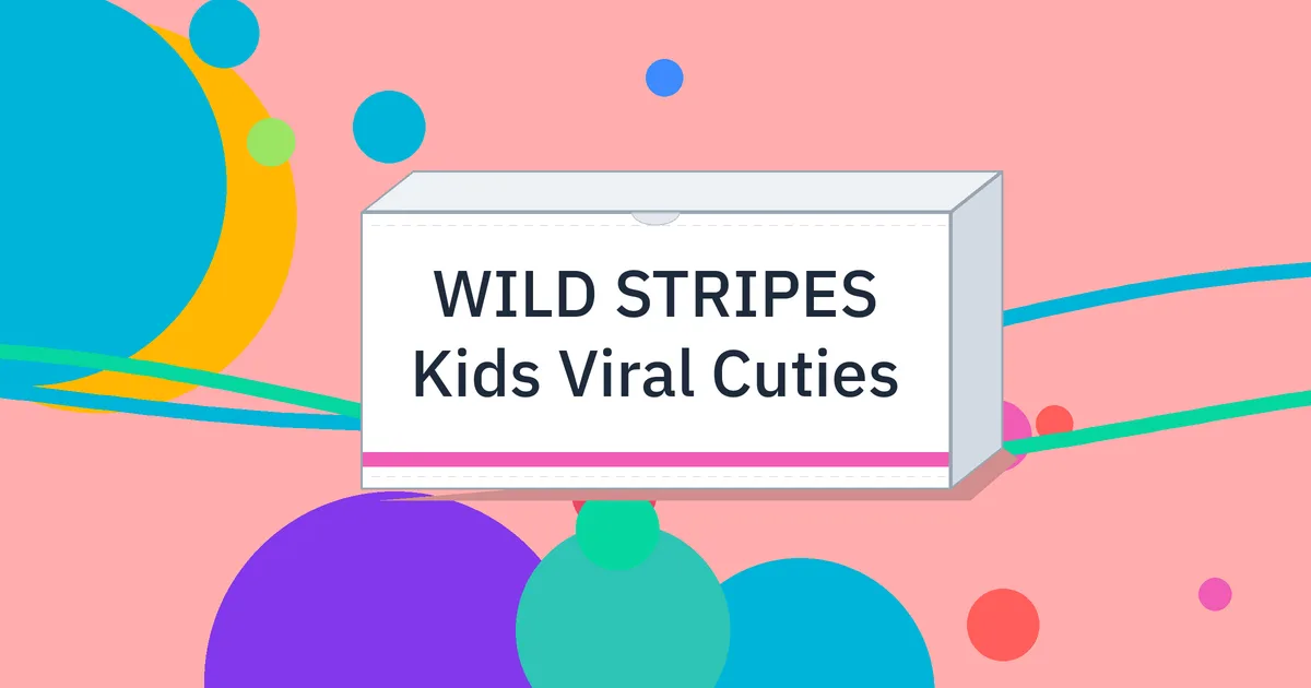 Symbolbild: Packung mit der Aufschrift WILD STRIPES Kids Viral Cuties (PZN 20377089) – Verfügbarkeit und Bezug in Apotheken in Frankfurt am Main