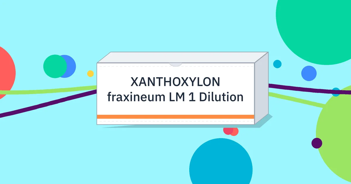 Symbolbild: Packung mit der Aufschrift XANTHOXYLON fraxineum LM 1 Dilution (PZN 13784233) – Verfügbarkeit und Bezug in Apotheken in Frankfurt am Main