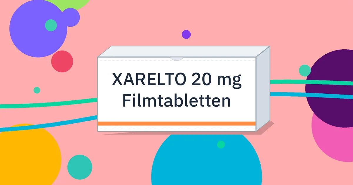 Symbolbild: Packung mit der Aufschrift XARELTO 20 mg Filmtabletten (PZN 09724550) – Verfügbarkeit und Bezug in Apotheken in Frankfurt am Main
