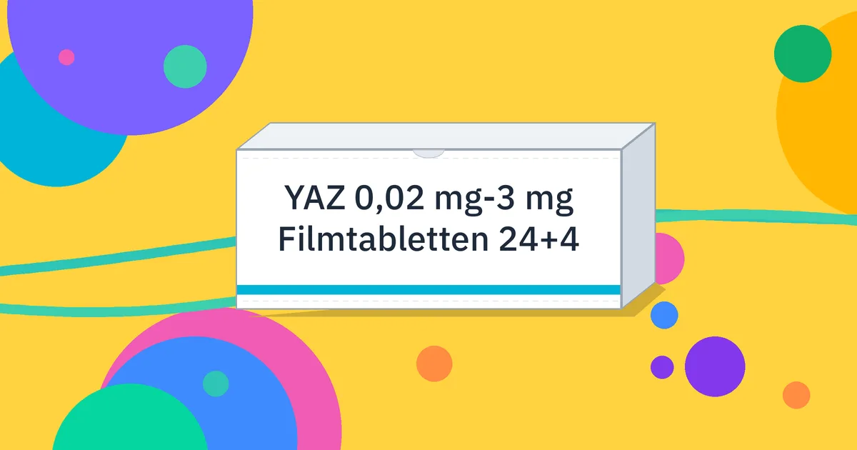 Symbolbild: Packung mit der Aufschrift YAZ 0,02 mg-3 mg Filmtabletten 24+4 (PZN 12440371) – Verfügbarkeit und Bezug in Apotheken in Frankfurt am Main