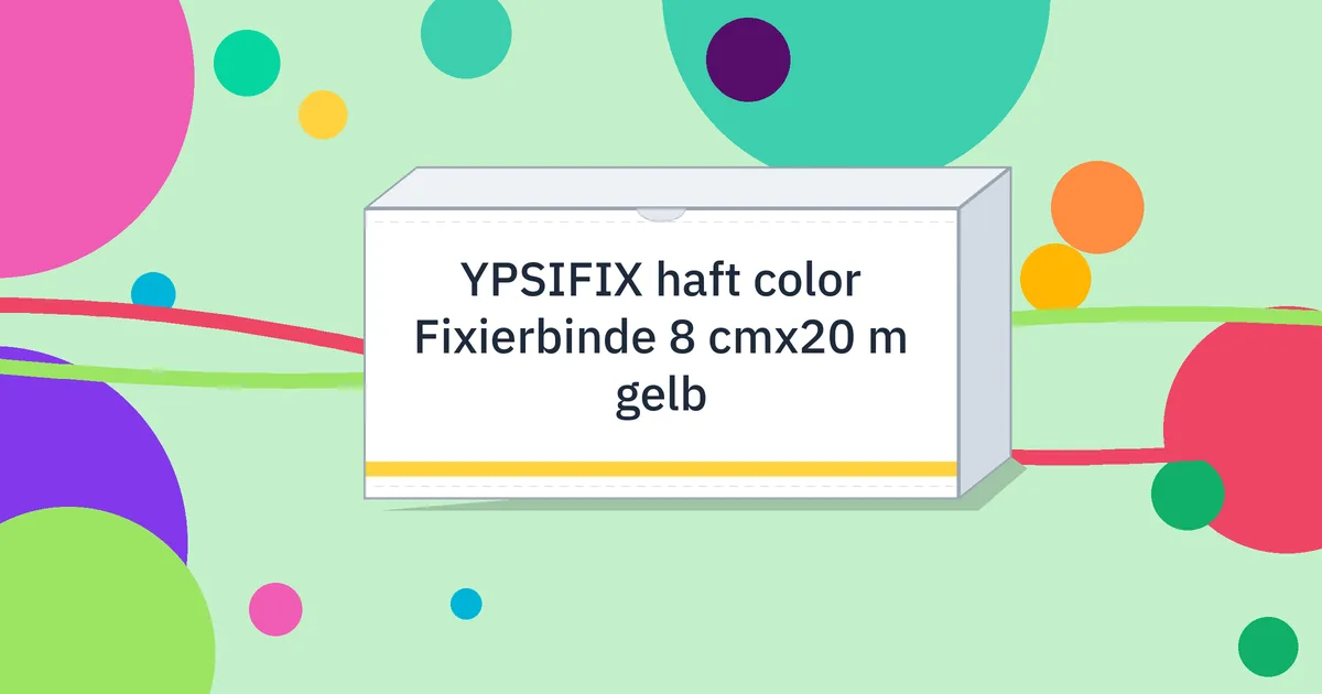 Symbolbild: Packung mit der Aufschrift YPSIFIX haft color Fixierbinde 8 cmx20 m gelb (PZN 16617010) – Verfügbarkeit und Bezug in Apotheken in Frankfurt am Main