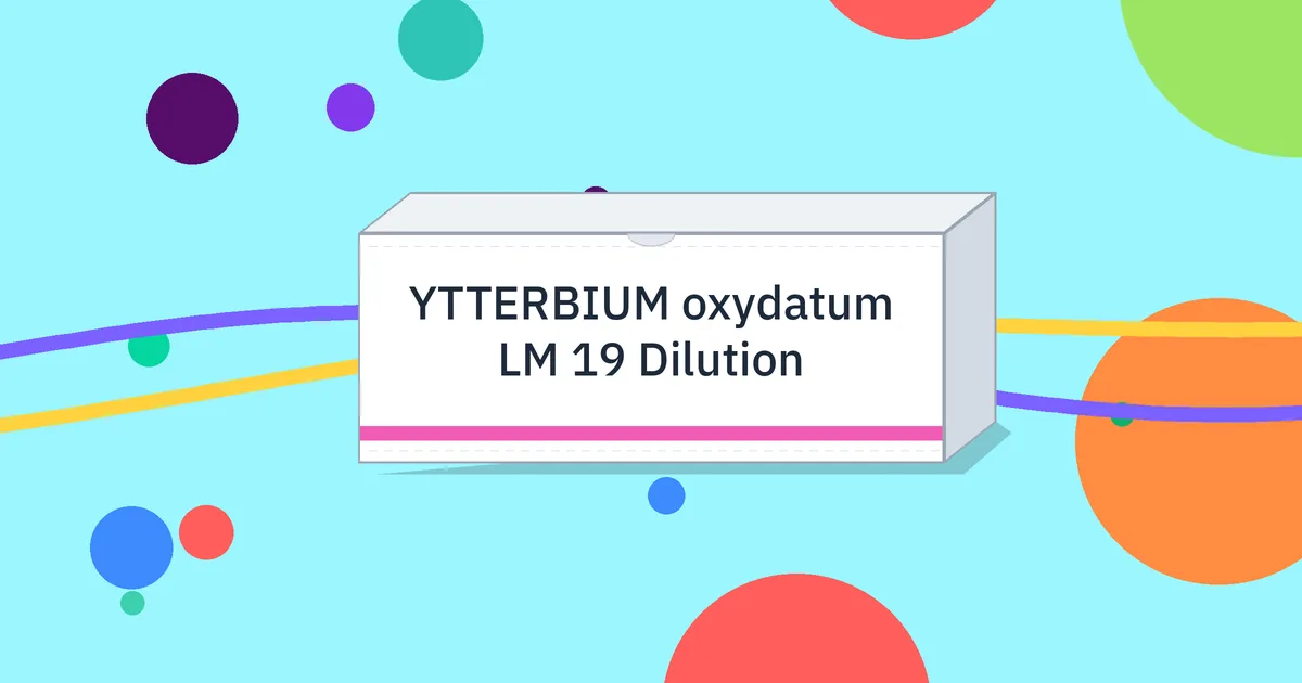 Symbolbild: Packung mit der Aufschrift YTTERBIUM oxydatum LM 19 Dilution (PZN 13287084) – Verfügbarkeit und Bezug in Apotheken in Frankfurt am Main
