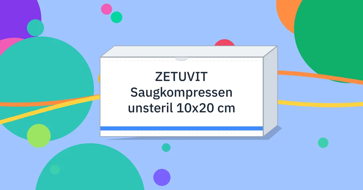 Symbolbild: Packung mit der Aufschrift ZETUVIT Saugkompressen unsteril 10x20 cm (PZN 00464805) – Verfügbarkeit und Bezug in Apotheken in Frankfurt am Main