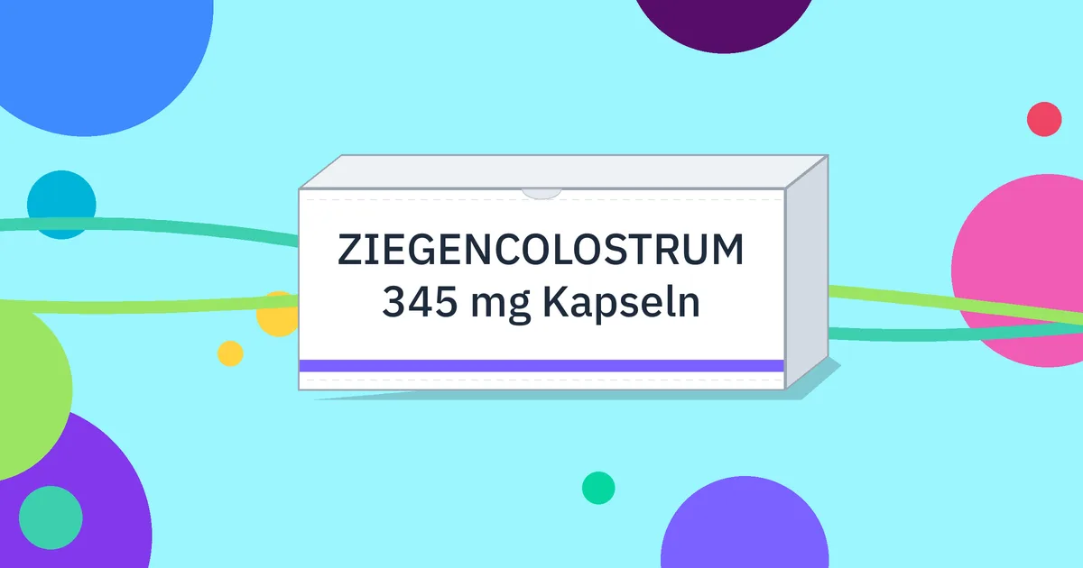 Symbolbild: Packung mit der Aufschrift ZIEGENCOLOSTRUM 345 mg Kapseln (PZN 13476773) – Verfügbarkeit und Bezug in Apotheken in Frankfurt am Main