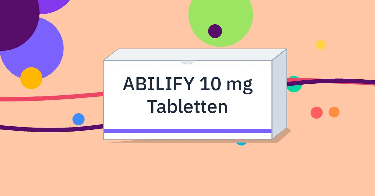 Symbolbild: Packung mit der Aufschrift ABILIFY 10 mg Tabletten (PZN 02842447) – Verfügbarkeit und Bezug in Apotheken in Frankfurt am Main