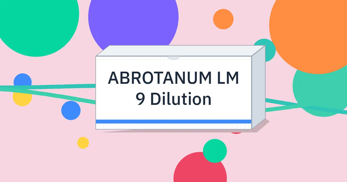 Symbolbild: Packung mit der Aufschrift ABROTANUM LM 9 Dilution (PZN 12750611) – Verfügbarkeit und Bezug in Apotheken in Frankfurt am Main